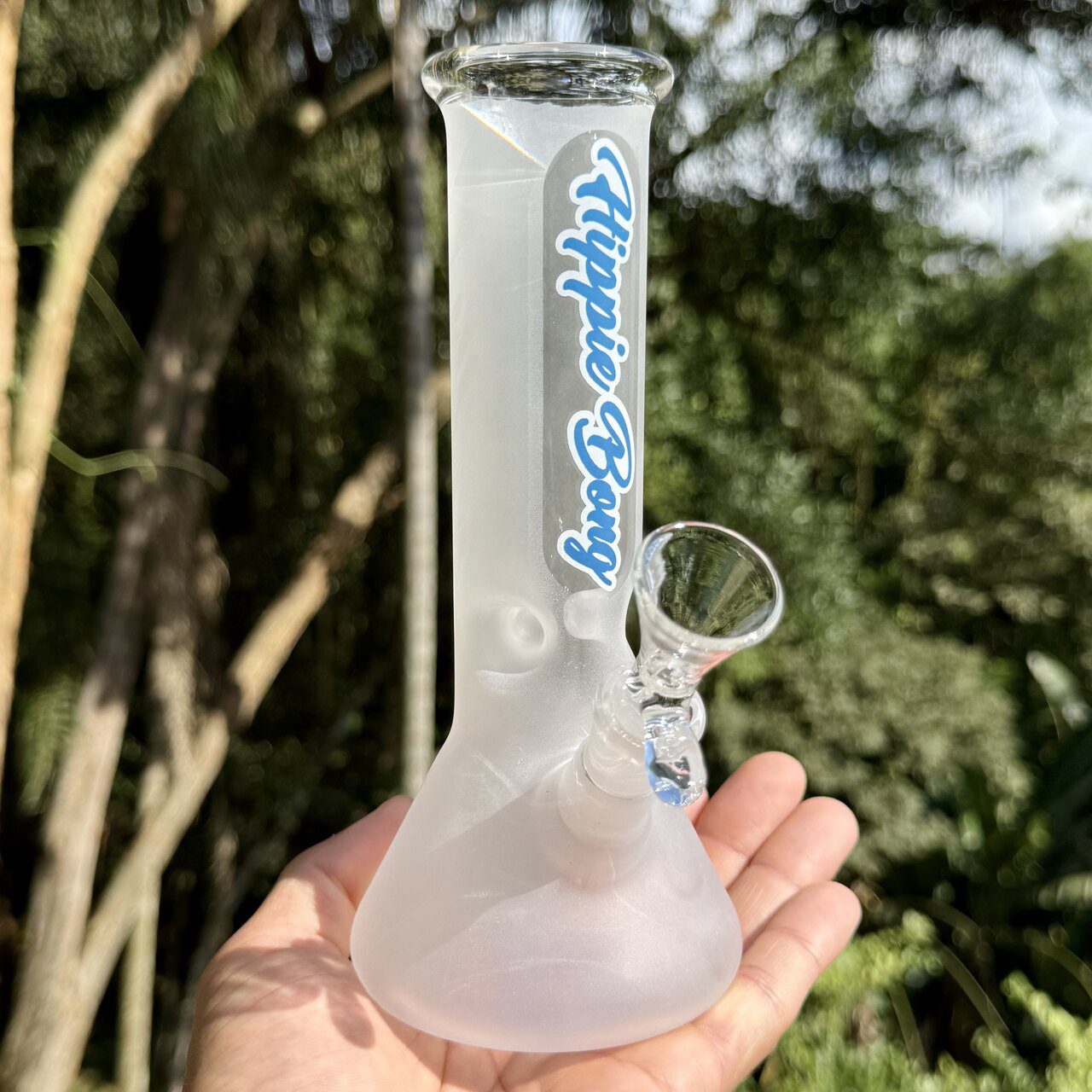 Ice Bong Hippie Bong Sandblast 19cm - Blue - Best Sessions